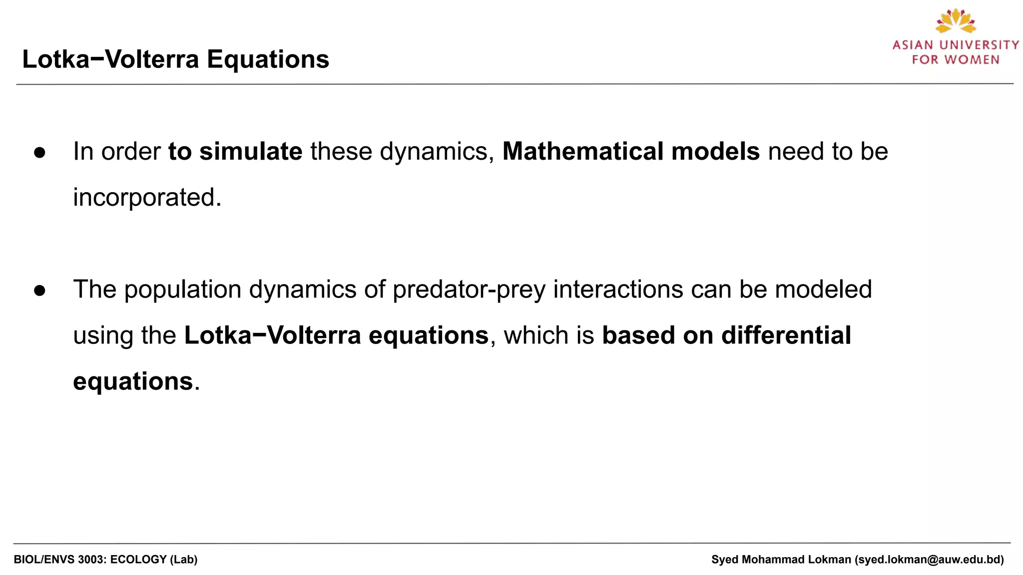 Predator Prey Interaction | PDF