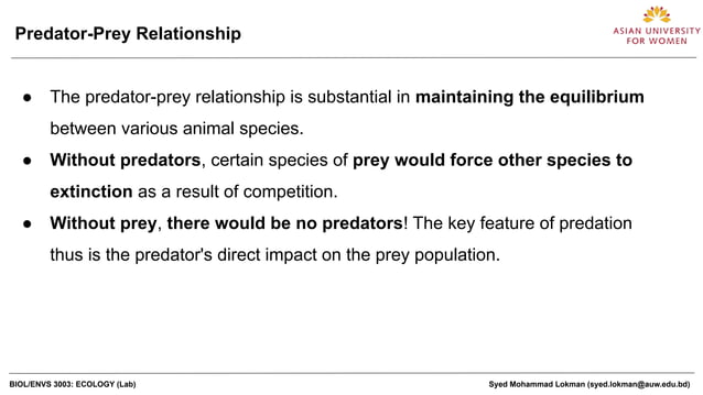 Predator Prey Interaction | PDF