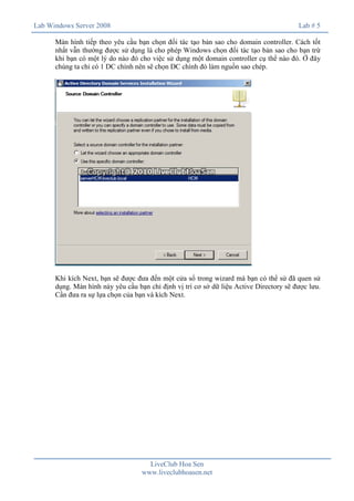 Lab 5 read only domain controller | PDF