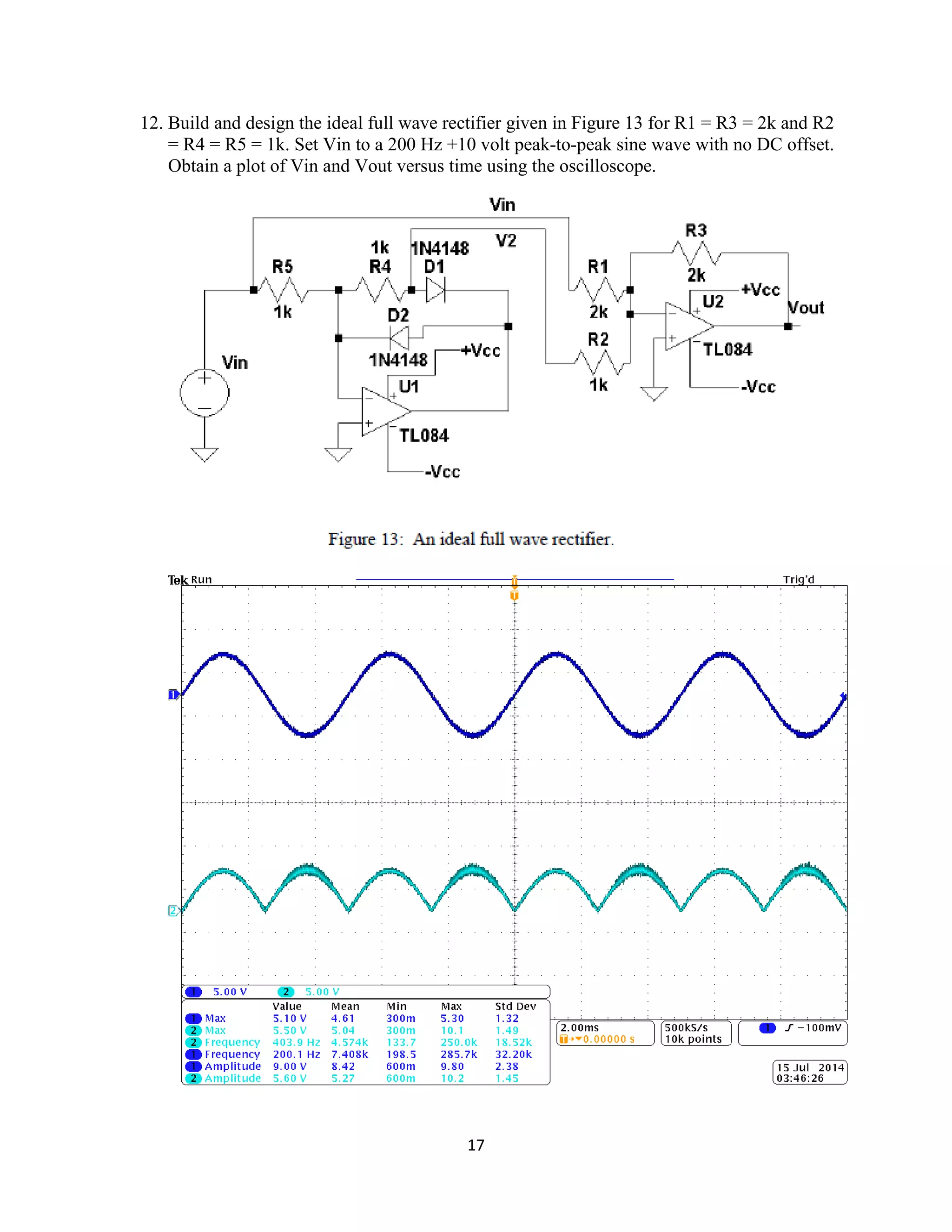 Lab 5 Report Precision Diodes and Applications | PDF | Consumer ...