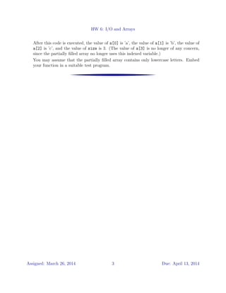 Lab6: I/O and Arrays | PDF