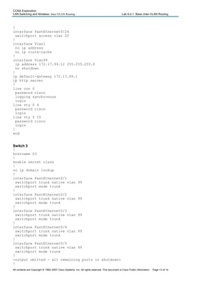 Lab 6.4.1 InterVLAN routing | DOC