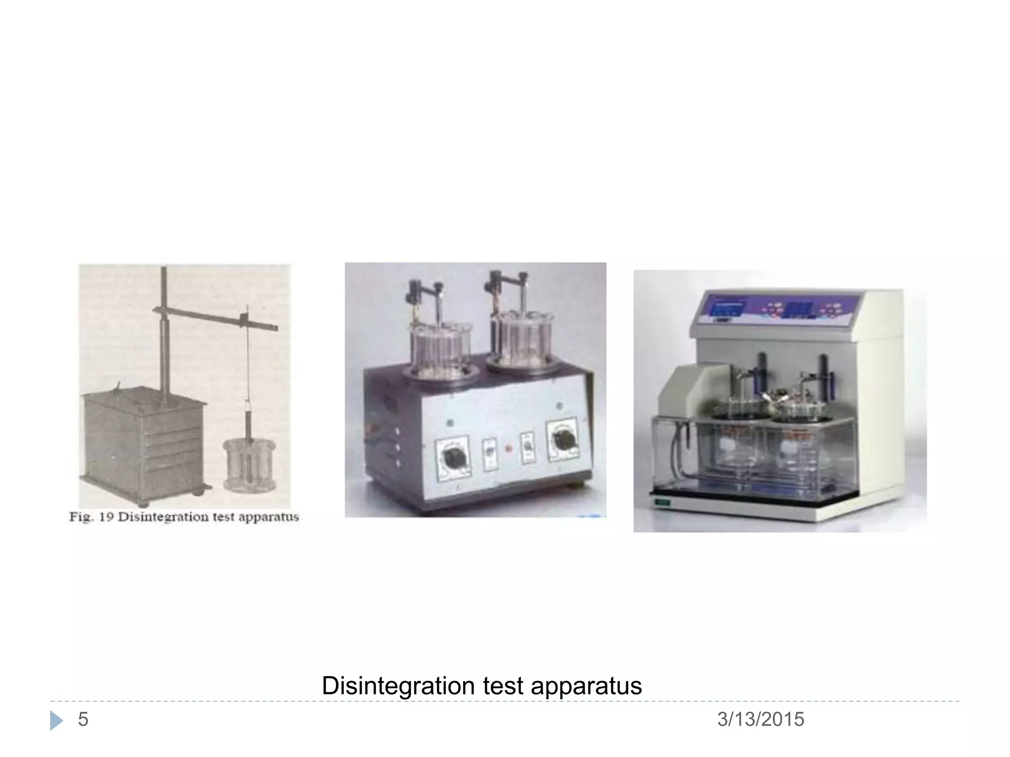 Disintegration and dissolution tests | PPTX