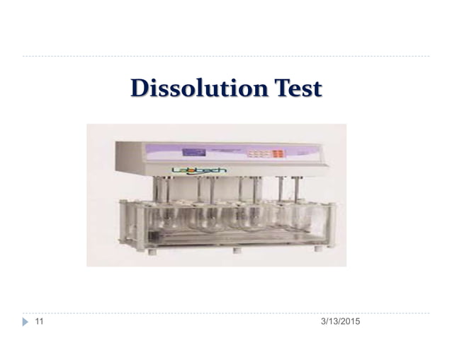 Disintegration and dissolution tests | PPTX | Pharmaceutical Industry ...