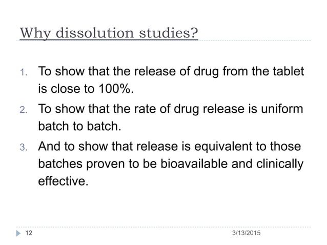 Disintegration and dissolution tests | PPTX | Pharmaceutical Industry ...