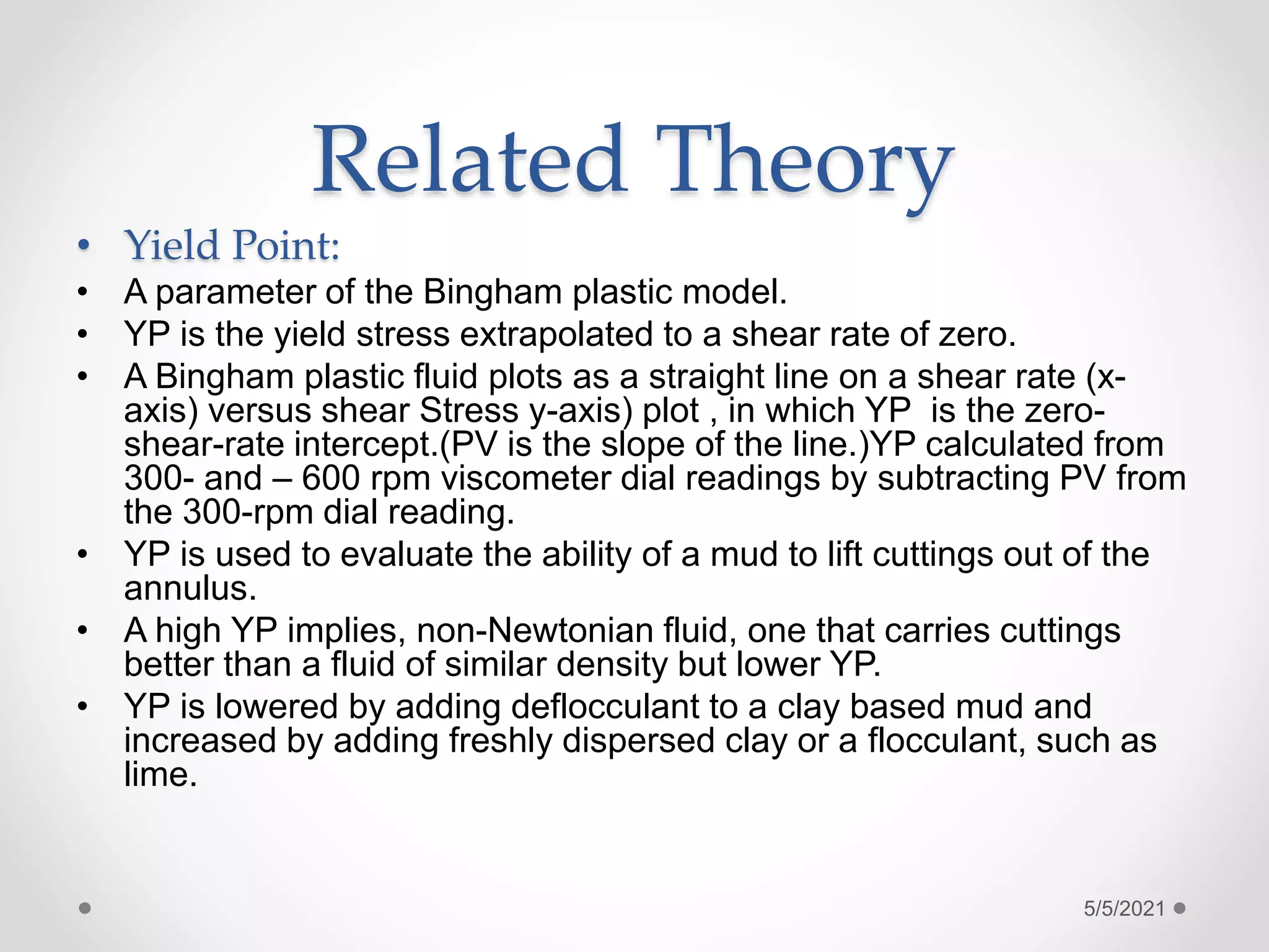 Lab 6 measurement of yield point of drilling mud sample using ...