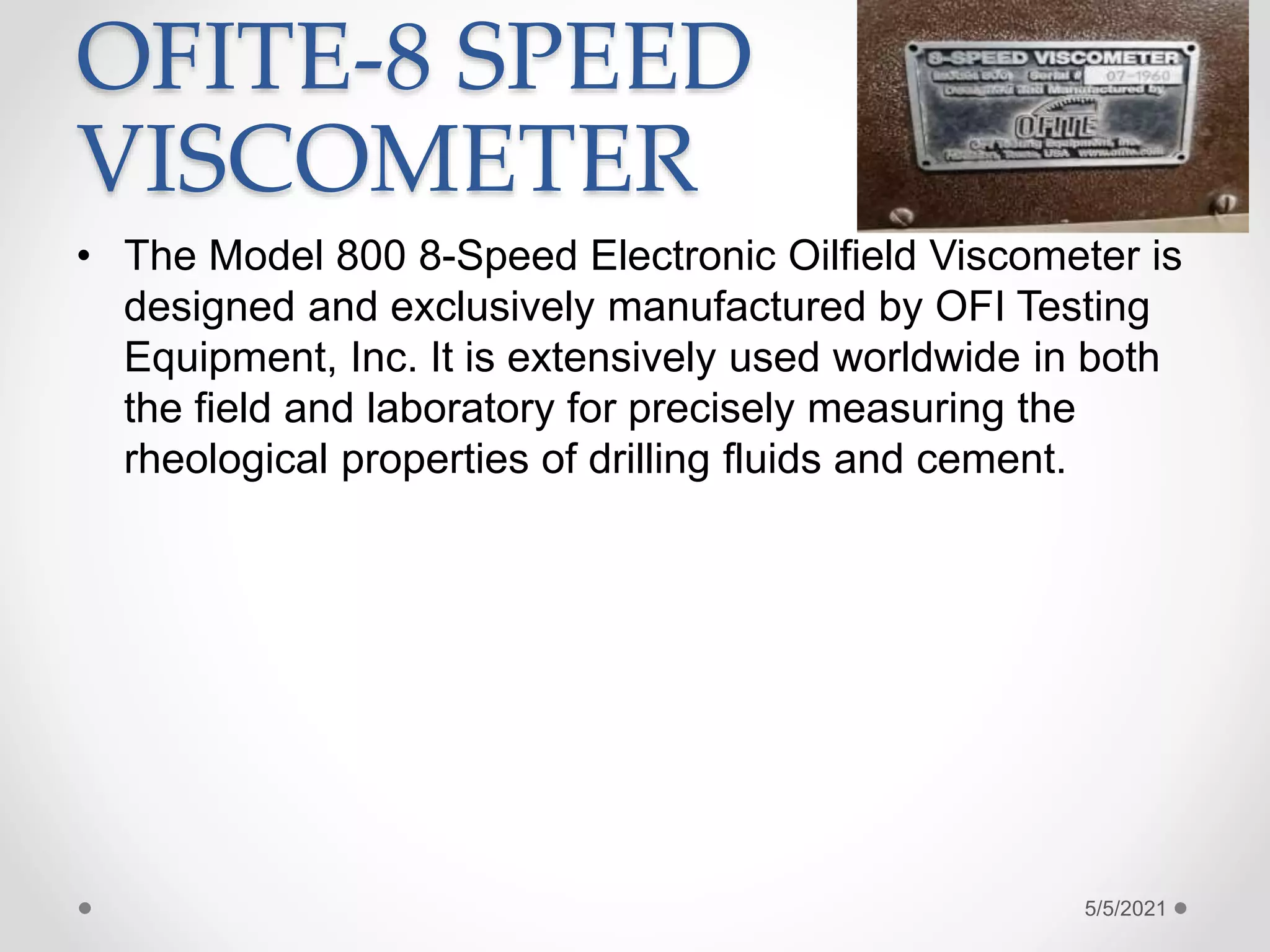 Lab 6 measurement of yield point of drilling mud sample using ...