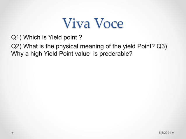 Lab 6 measurement of yield point of drilling mud sample using ...