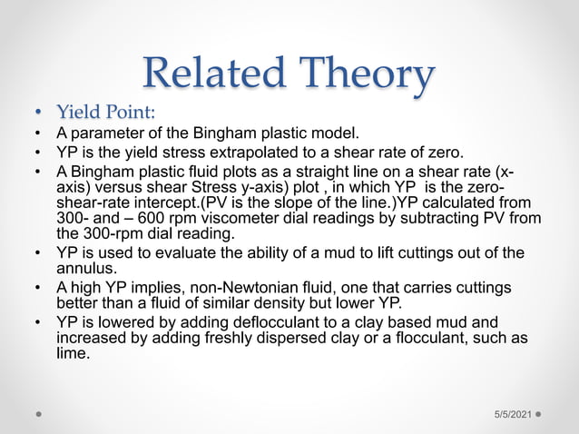 Lab 6 measurement of yield point of drilling mud sample using ...