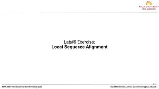 Local Alignment | PPT
