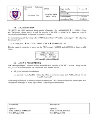 Lab 6 microcontroller | PDF