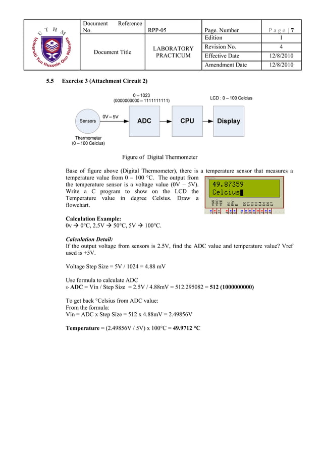 Lab 6 microcontroller | PDF