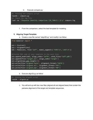 Protein Modeling using MODELLER | PDF
