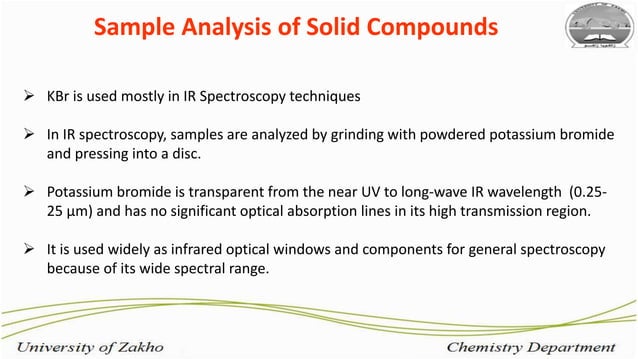 Infrared Spectroscopy: Analyse the functional groups of benzoic acid | PPT