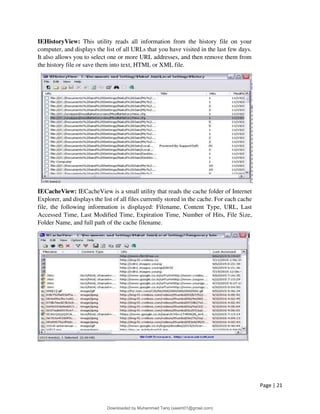 Digital Forensics Lab Experiment 07 to 09 | PDF