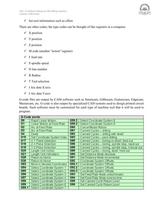 drilling on cnc machine (me181056) | PDF