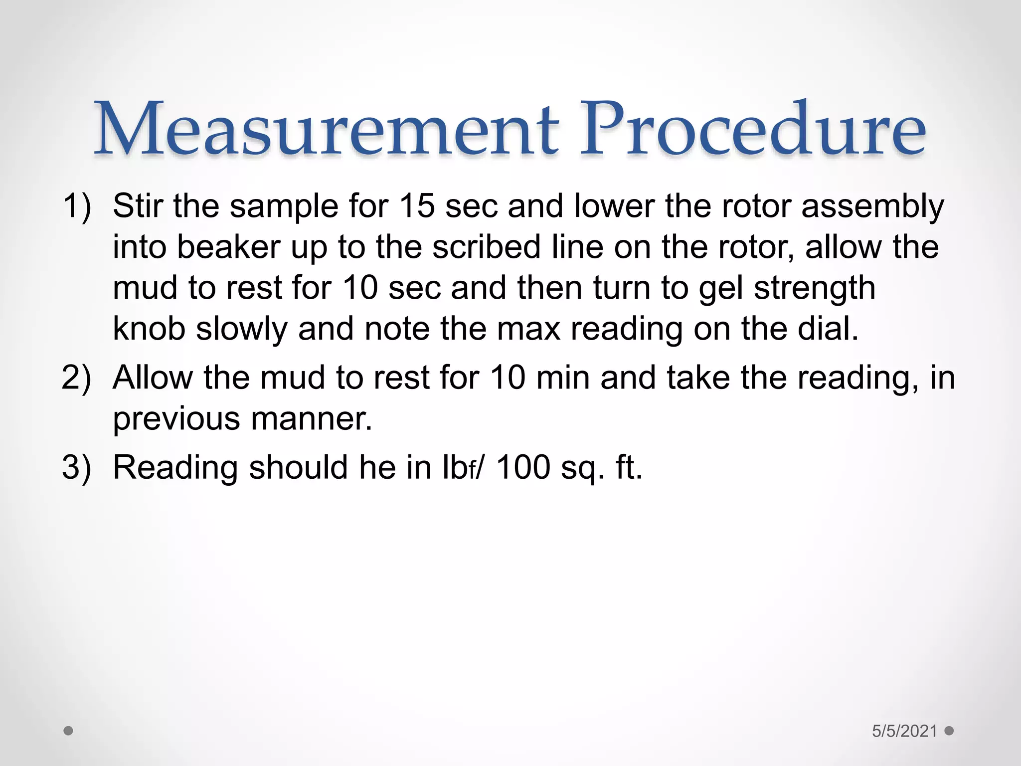 Lab 7 measurement of gel strength of drilling mud sample by rheometer ...