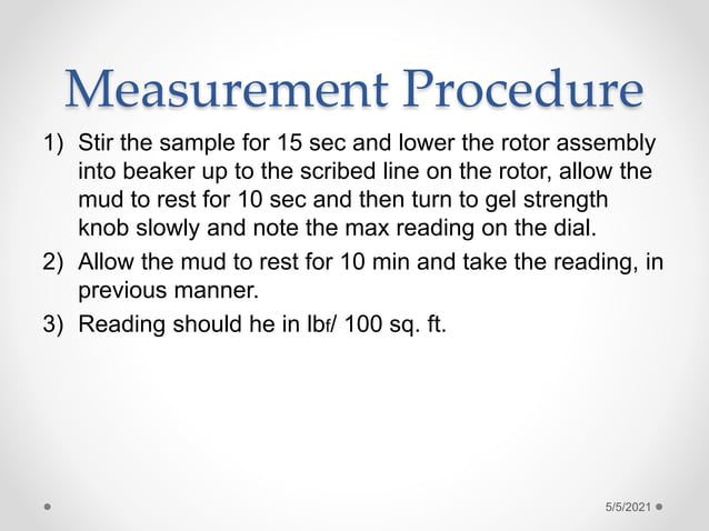 Lab 7 measurement of gel strength of drilling mud sample by rheometer ...