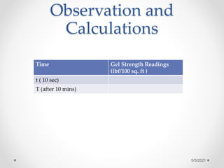 Lab 7 measurement of gel strength of drilling mud sample by rheometer ...