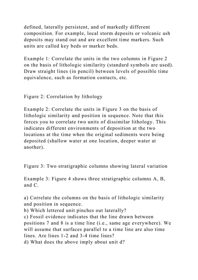 Lab 7 Correlation Background and Example ProblemsStratigraphic .docx