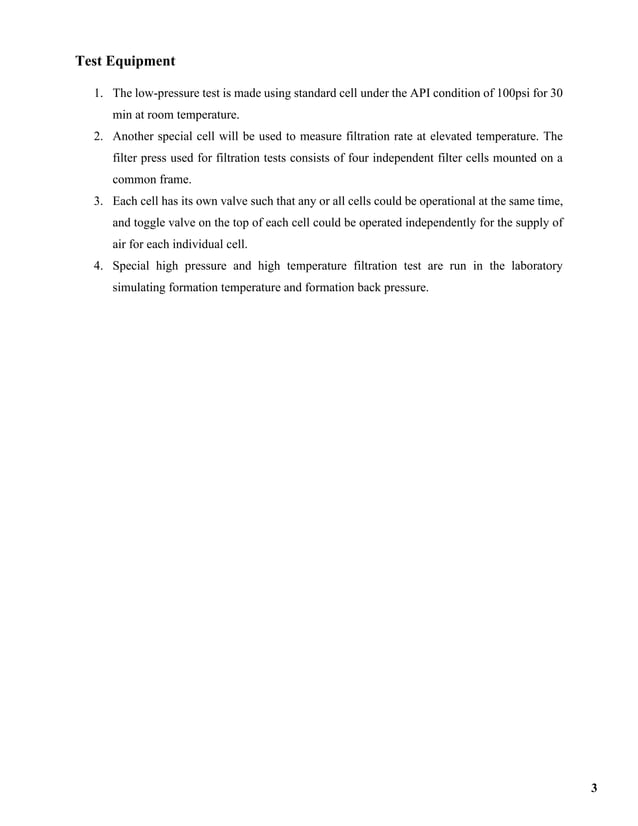 Drilling Lab - Mud Filtration | PDF