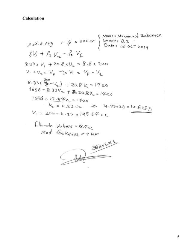 Drilling Lab - Mud Filtration | PDF