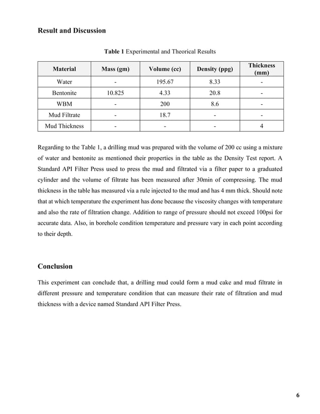 Drilling Lab - Mud Filtration | PDF