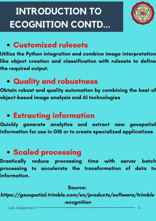 Object Based Image Analysis: Introduction to eCognition | PDF