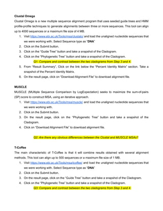 MULTIPLE SEQUENCE ALIGNMENT | PDF