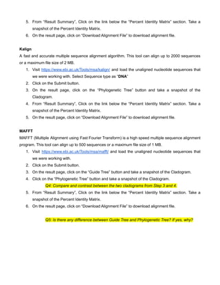 MULTIPLE SEQUENCE ALIGNMENT | PDF