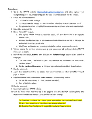 MULTIPLE SEQUENCE ALIGNMENT | PDF