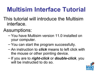 Lab 7 multisim software tutorial | PPT