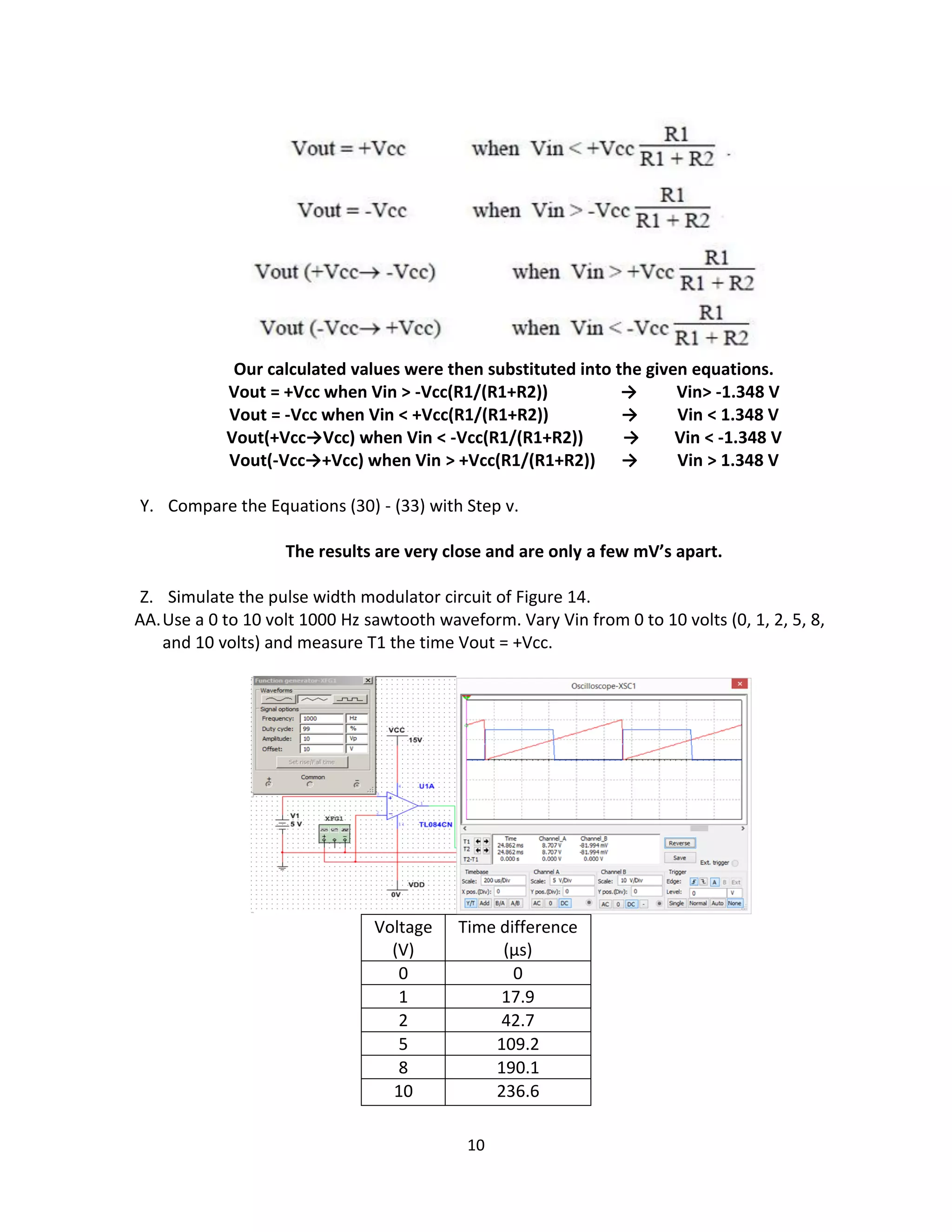 Lab 7 Report Voltage Comparators and Schmitt Triggers | PDF