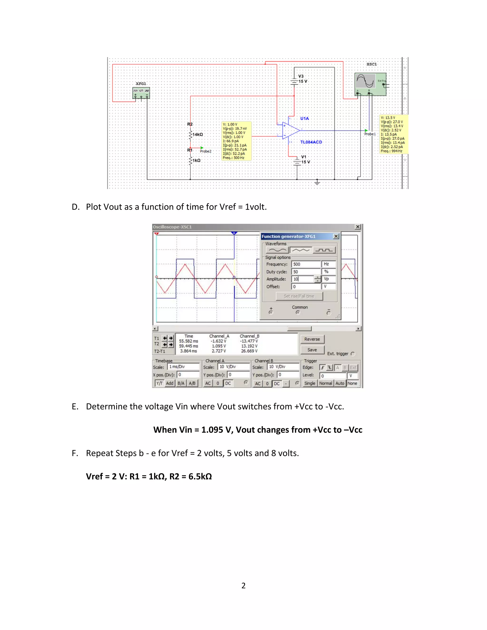 Lab 7 Report Voltage Comparators and Schmitt Triggers | PDF
