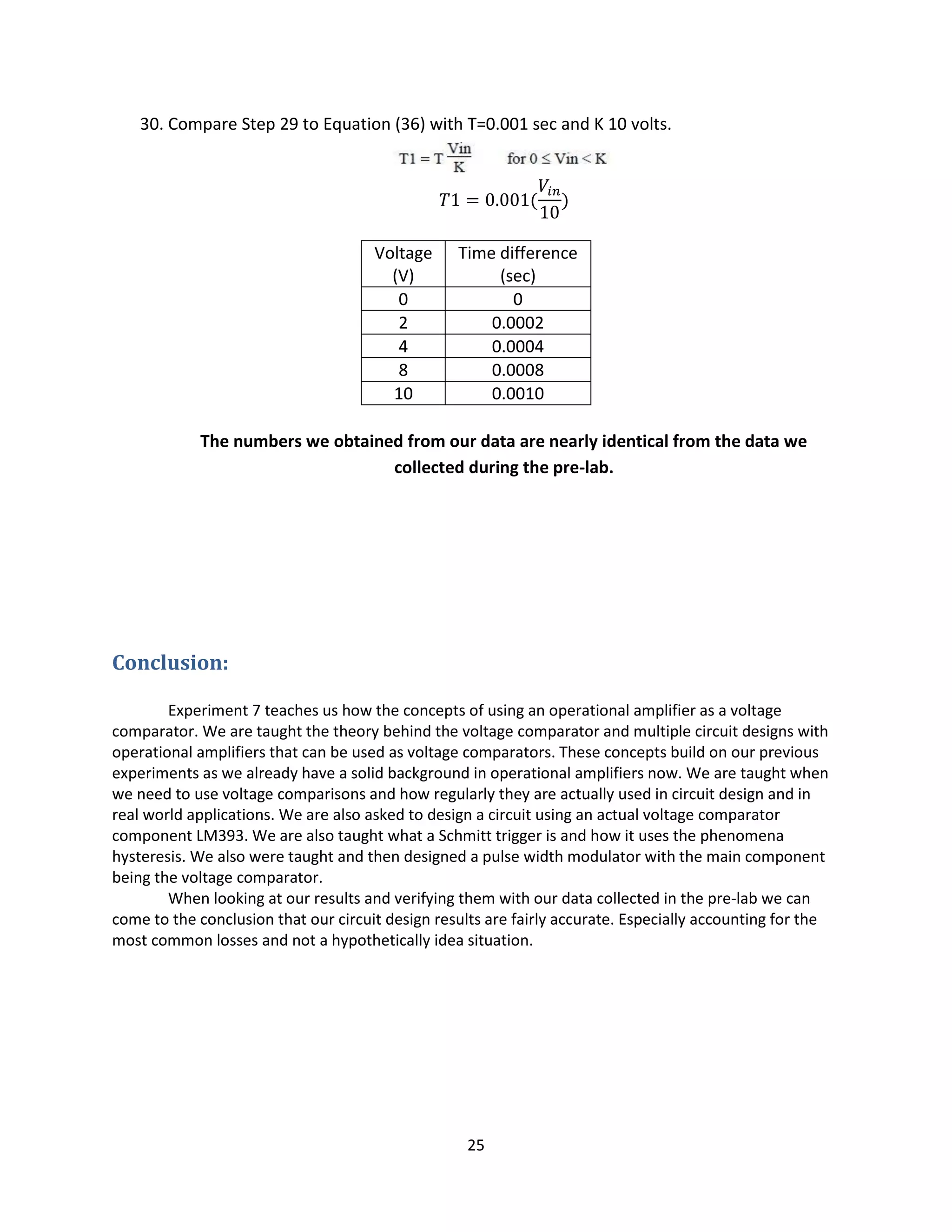 Lab 7 Report Voltage Comparators and Schmitt Triggers | PDF
