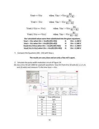 Lab 7 Report Voltage Comparators and Schmitt Triggers | PDF