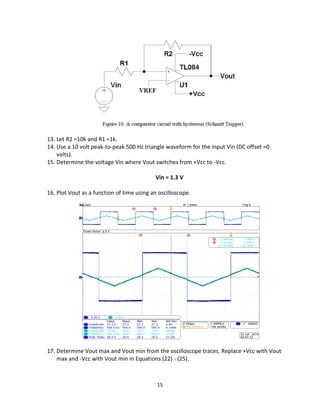Lab 7 Report Voltage Comparators and Schmitt Triggers | PDF