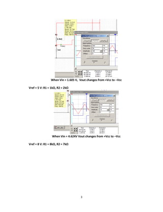 Lab 7 Report Voltage Comparators and Schmitt Triggers | PDF