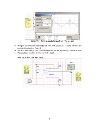 Lab 7 Report Voltage Comparators and Schmitt Triggers | PDF