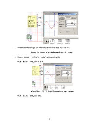 Lab 7 Report Voltage Comparators and Schmitt Triggers | PDF