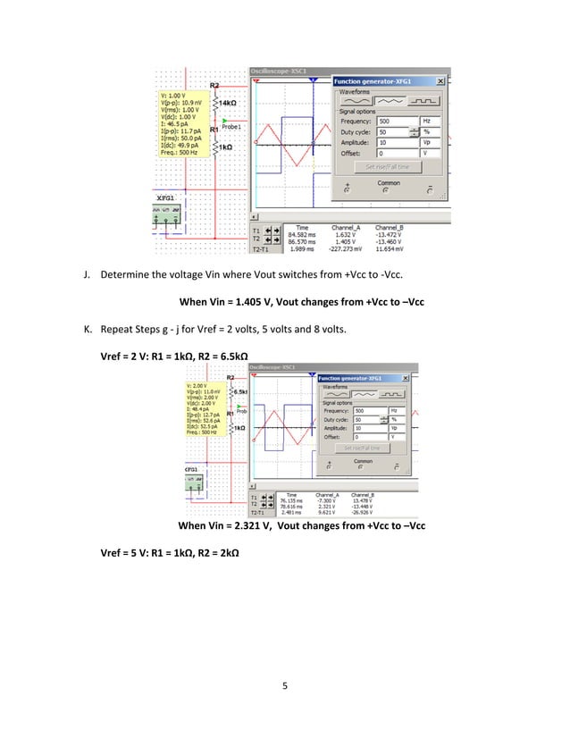 Lab 7 Report Voltage Comparators and Schmitt Triggers | PDF