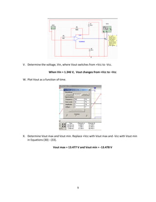 Lab 7 Report Voltage Comparators and Schmitt Triggers | PDF