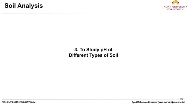 Soil Analysis | PDF | Geography | Science