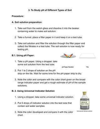 Soil Analysis Worksheet | PDF