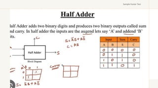 introduction to logic gates with half adder | PPT