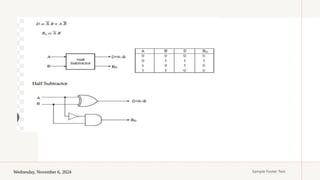 introduction to logic gates with half adder | PPT