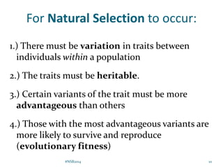 Lab 8 natural selection fall 2014 | PPTX