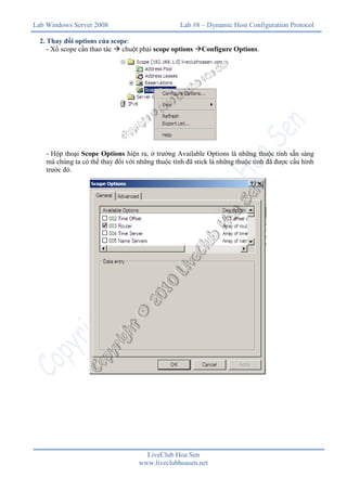 Lab 8 dhcp server | PDF