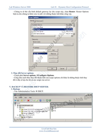 Lab 8 dhcp server | PDF