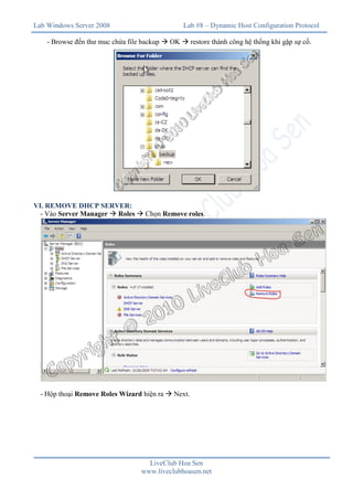 Lab 8 dhcp server | PDF